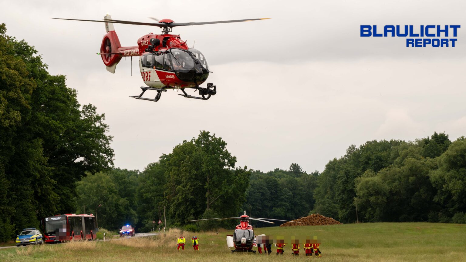 Großeinsatz nach Crash: 2 Rettungshubschrauber im Einsatz - Blaulichtreport Zittau